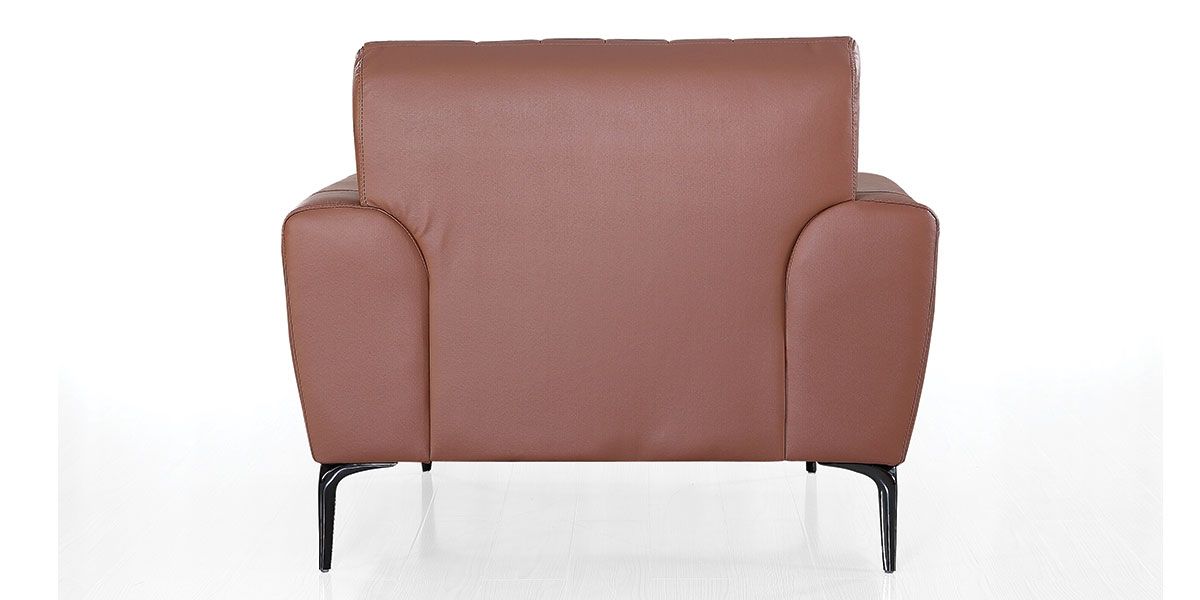 Fauteuil cuir Design ROMY - Cognac